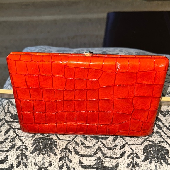 Abas | Bags | Abas Cache Wallet In Classic Alligator Red | Poshmark